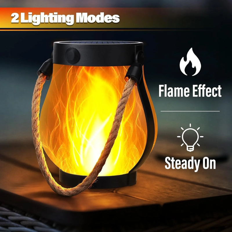 Marvex FlameGlow™ Solar LED Camping Lantern